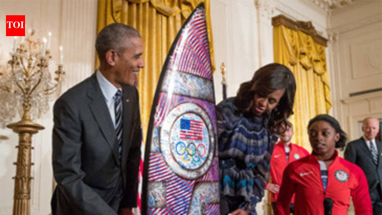 Barack Obama welcomes Olympic heroes to the White House