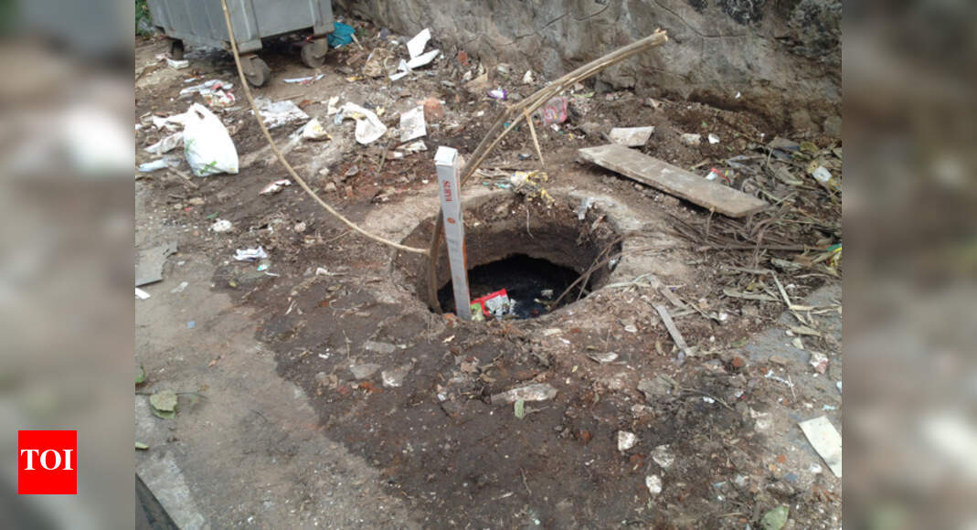 Open drain is a safety hazard - Times of India
