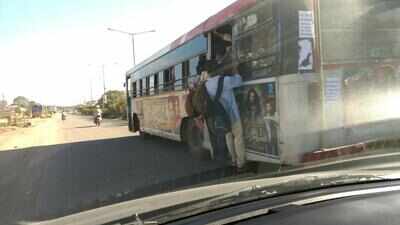 Medchal: Footboard travel - Times of India