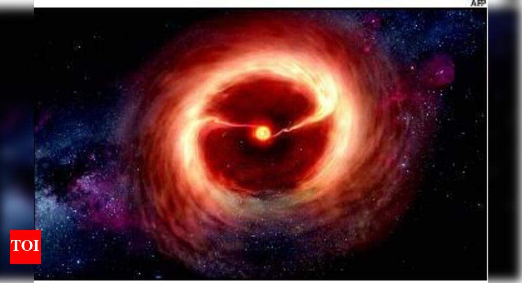 Dying red star sheds giant fireball tears - Times of India