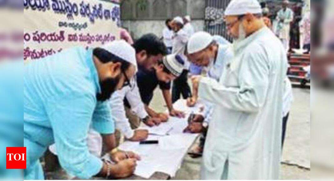 UCC: Uniform Civil Code: Protests at mosques in Hyderabad | Hyderabad ...