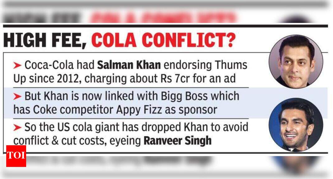 Coke Thums down Salman as brand ambassador - Times of India