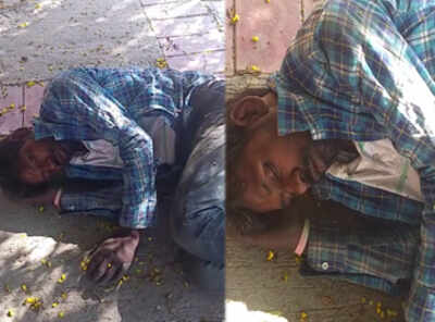 Civic apathy: Poor man left to die on footpath - Times of India