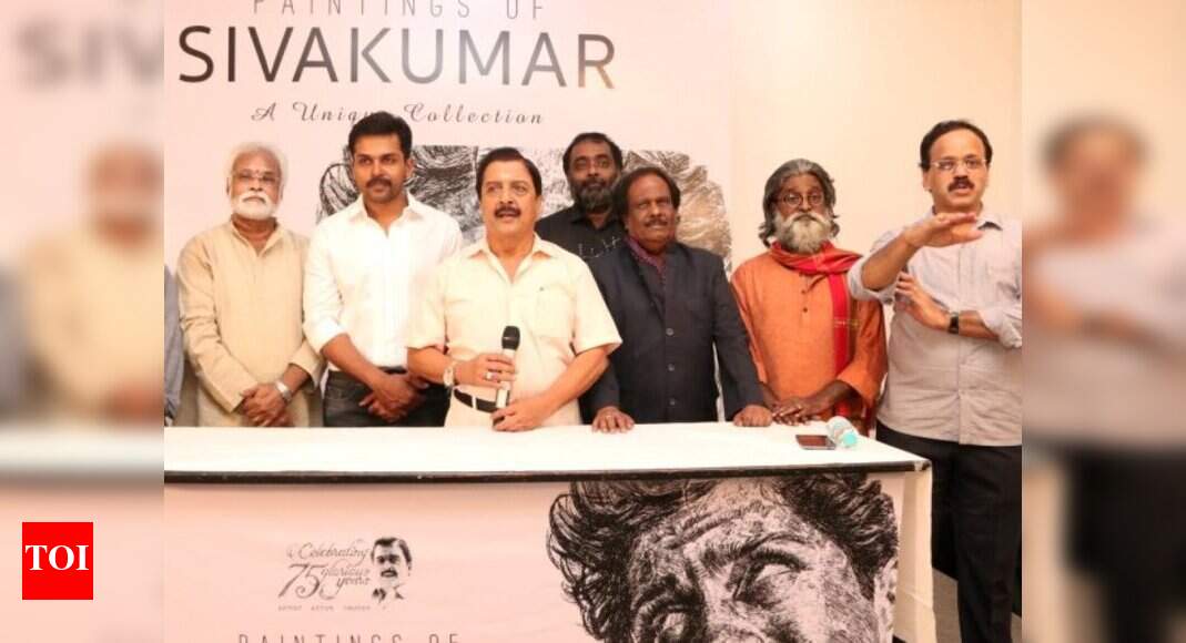 Veteran Tamil actor Sivakumar's painting expo opens | Tamil Movie News ...