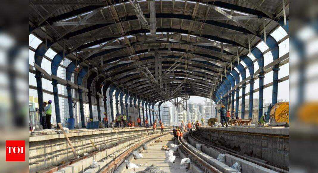 Magenta line test run from Botanical Garden | Noida News - Times of India
