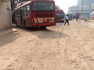 Nehru Place bus terminal (Dust pollution) - Times of India