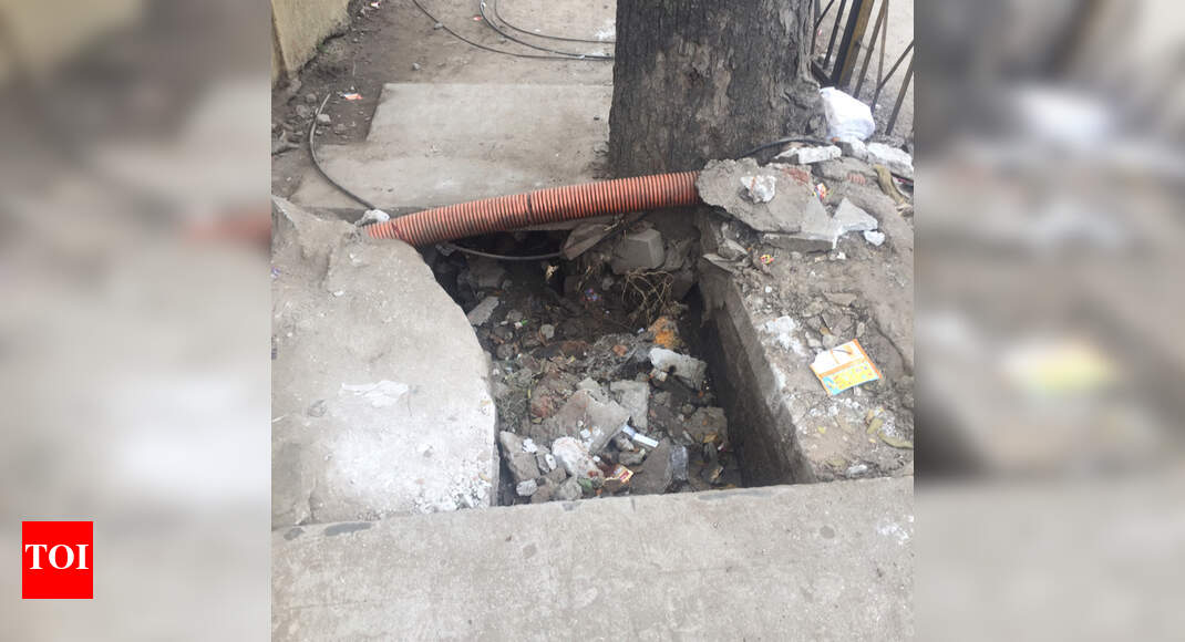Yeshwantpur’s scary pavement - Times of India
