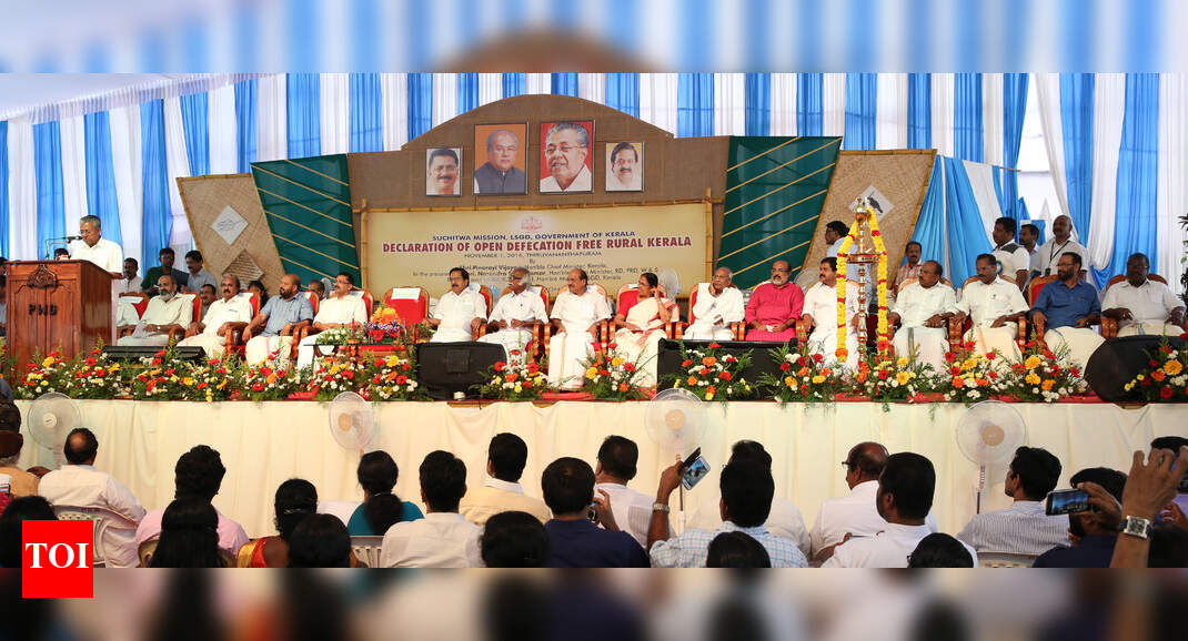 Kerala Declared Open Defecation Free Times Of India