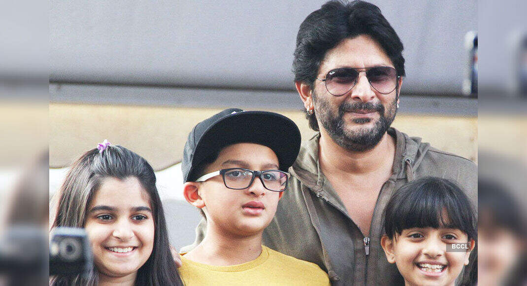 Bollywood actor Arshad Warsi with his son Zeke Warsi and daughter Zene ...