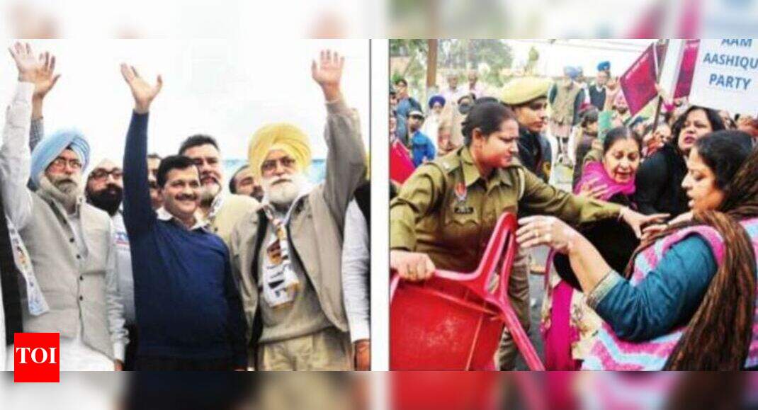 Arvind Kejriwal targets SAD and Cong, promises affordable education ...