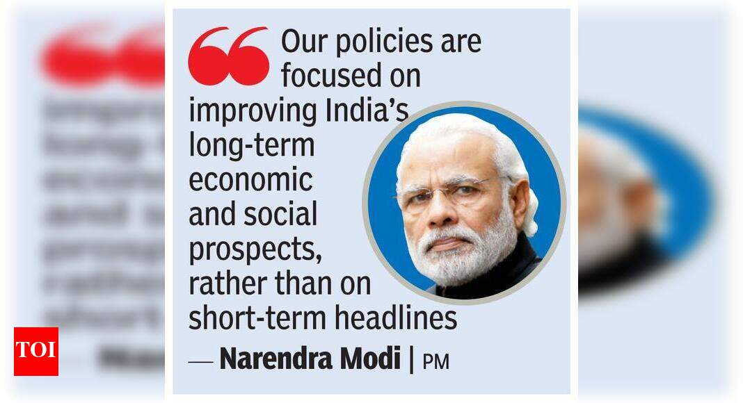 Economy to expand fivefold by 2040: Modi - Times of India