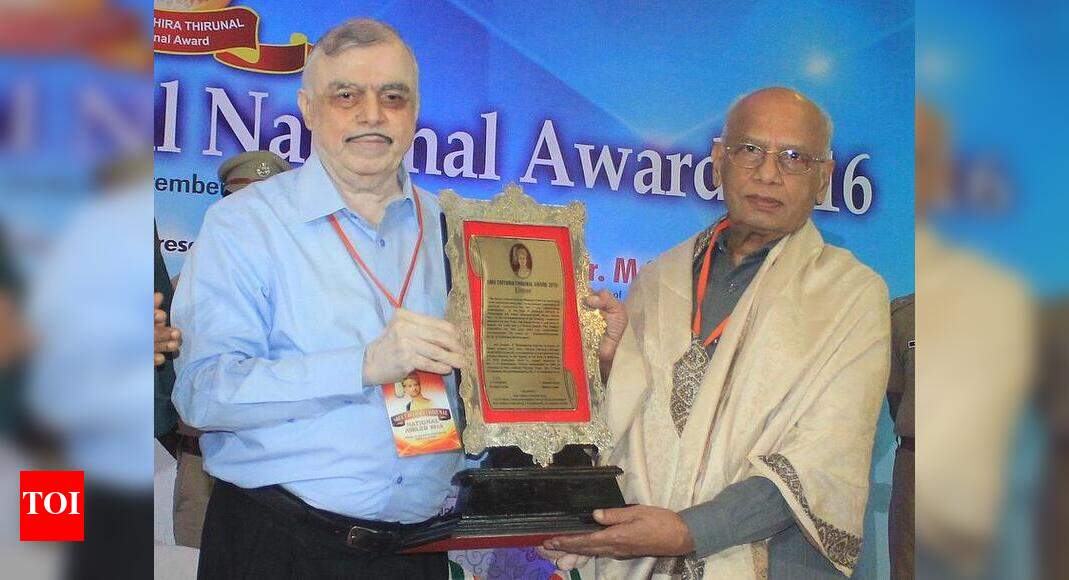 Dr Valiyathan receives Sree Chithira Thirunal Award ...