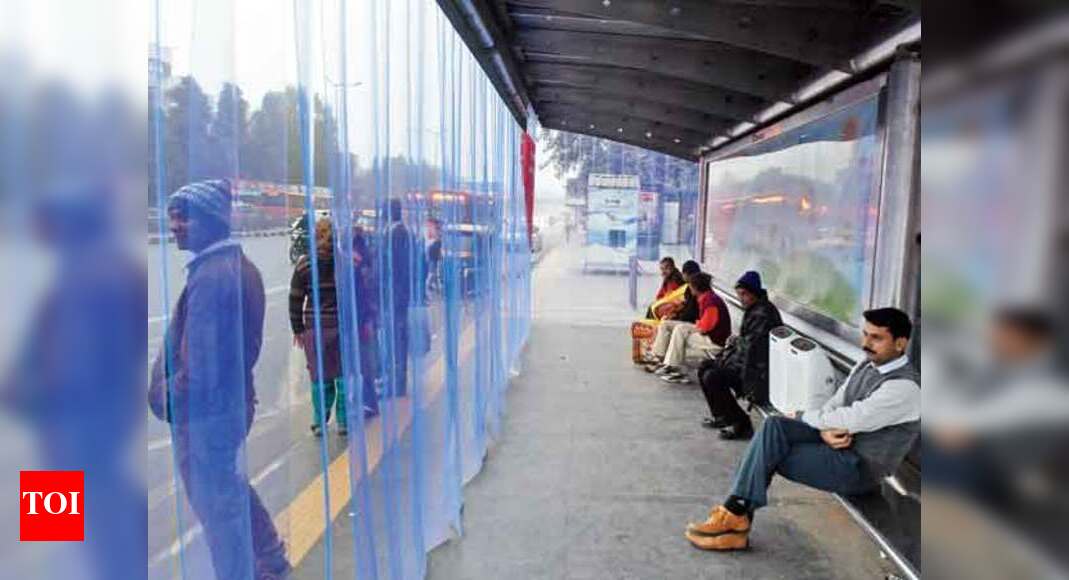 Delhi bus stops provide a breath of fresh air | Delhi News - Times of India