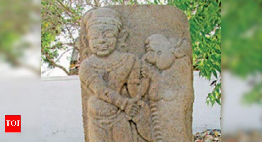 Hero Stones: Villagers construct temple for seventh century hero stone ...