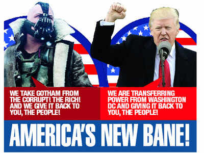 Trump’s inaugural speech echoes Bane’s! | - Times of India