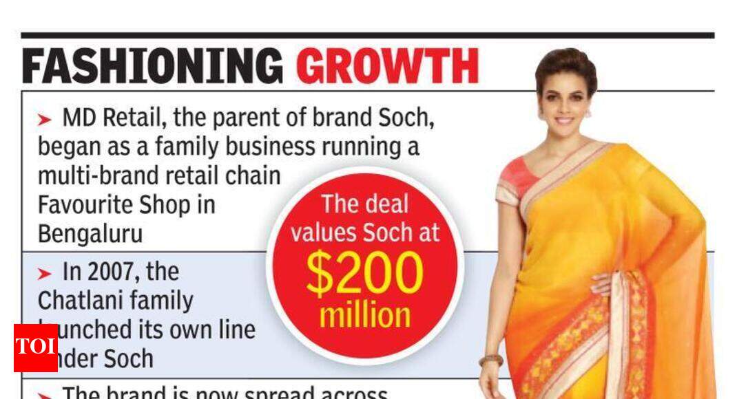 PEs eye womenswear brand Soch - Times of India