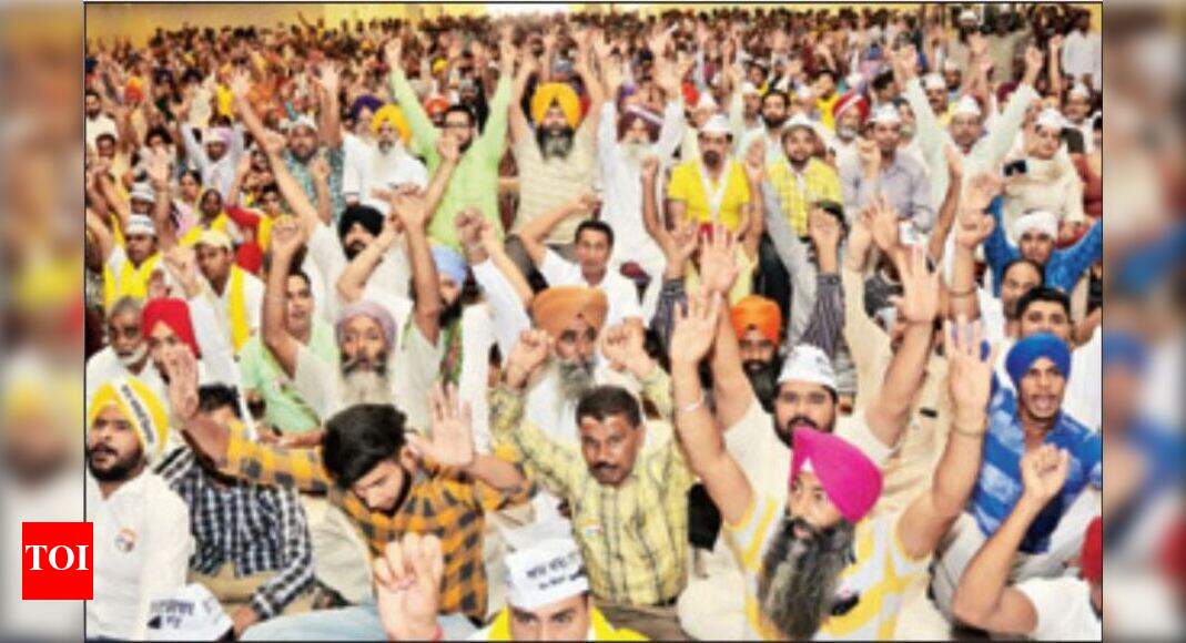 In turban land, AAP topis disappear | Chandigarh News - Times of India