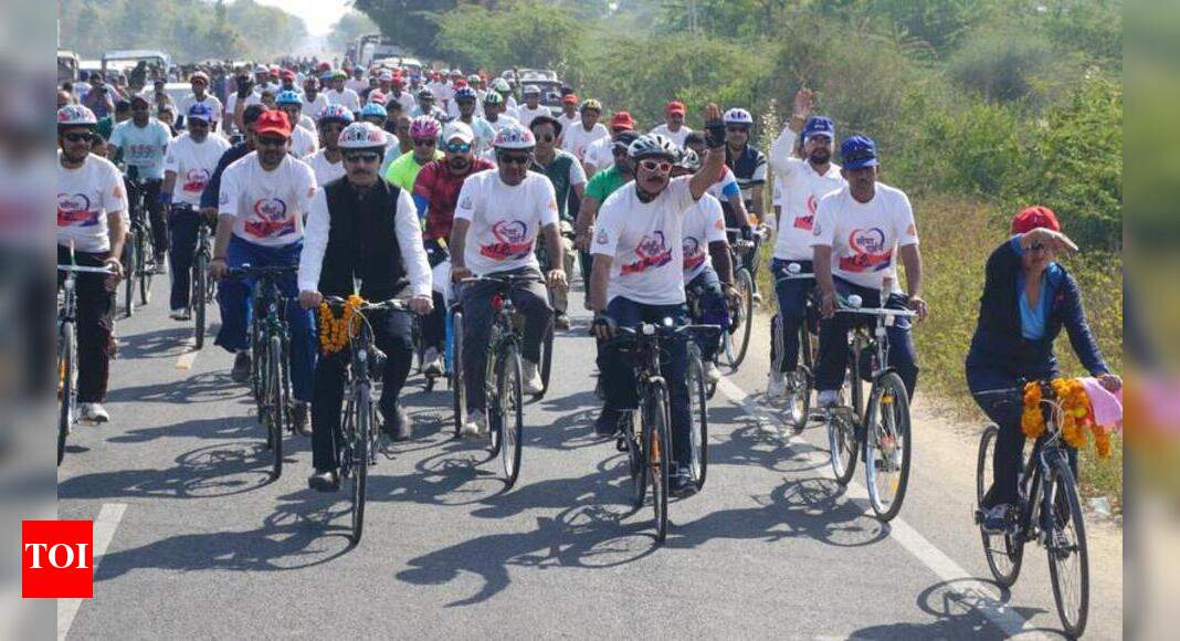 BSF’s cycle rally ends at Narabet | Ahmedabad News - Times of India