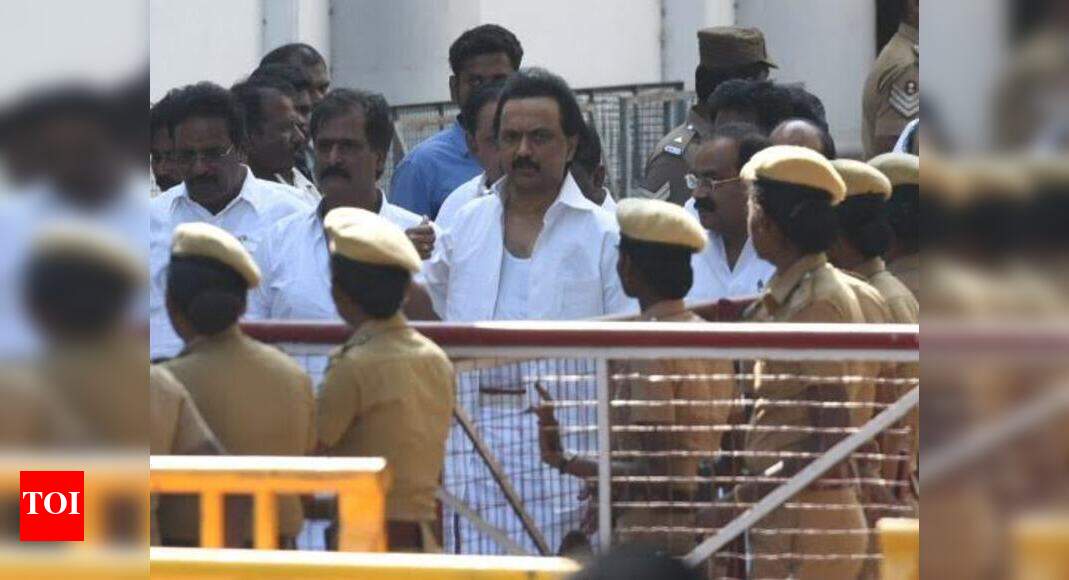 TN News: MK Stalin arrested in Chennai | Chennai News - Times of India