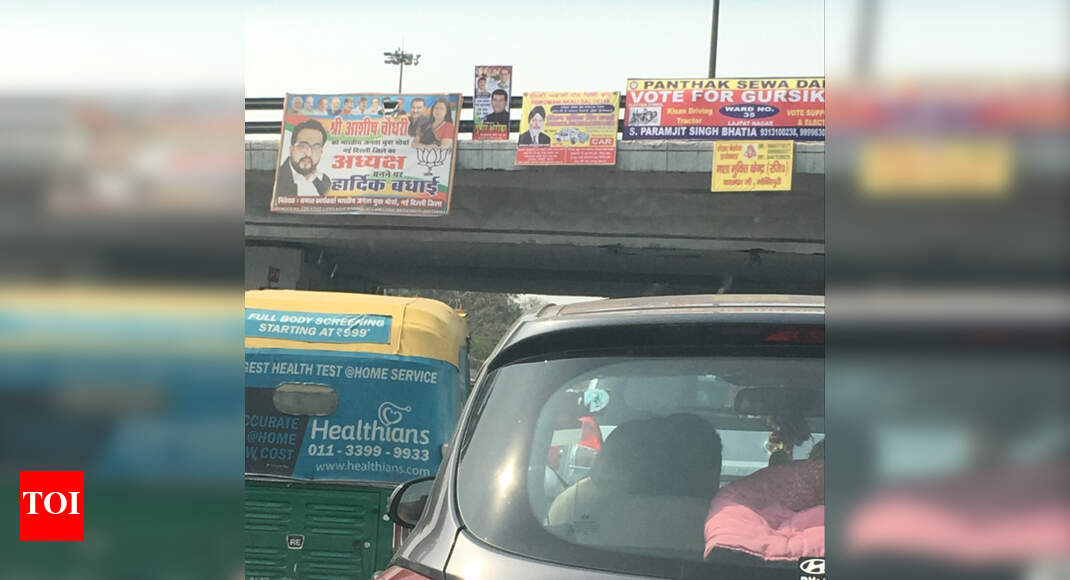 At Moolchand flyover - Times of India