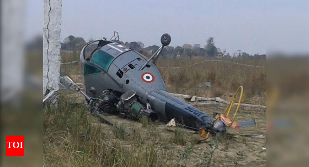IAF: IAF chopper topples during training sortie, pilots safe ...