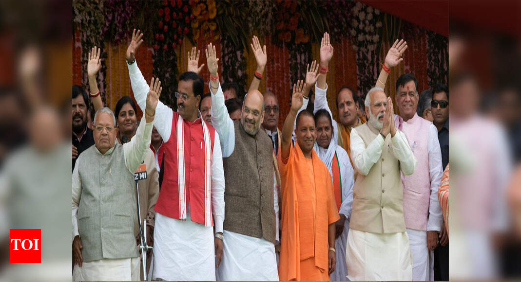 Amit Shah: Amit Shah stamp clear as 46 Yogi Adityanath ministers sworn in | Lucknow News - Times ...