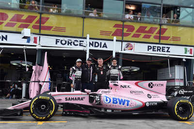 F1: 'Pretty-in-pink' Force India aim for third | Racing News - Times of ...