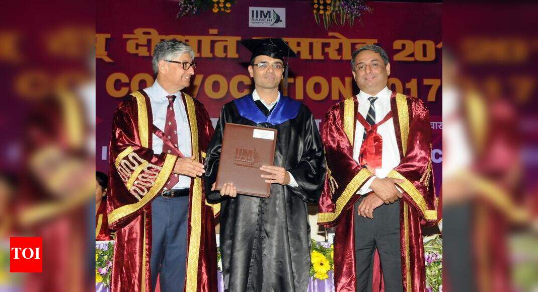Sixth convocation ceremony at IIM-R | Ranchi News - Times of India