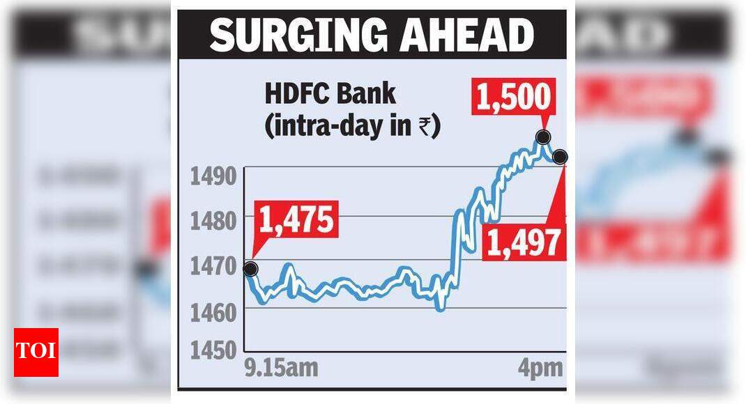 HDFC Bank hits lifetime high on Q4 profit growth - Times of India
