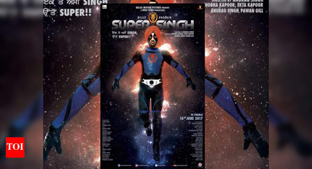 First look: Diljit Dosanjh looks superfly in 'Super Singh' poster ...