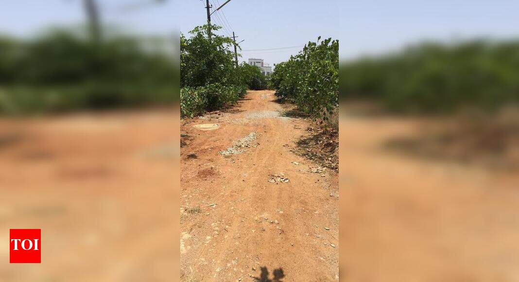 Layout made of kuccha roads - Times of India