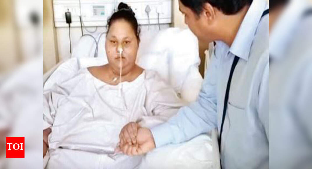 Eman Ahmed: After 330kg weight loss, Eman Ahmed flies to Abu Dhabi ...