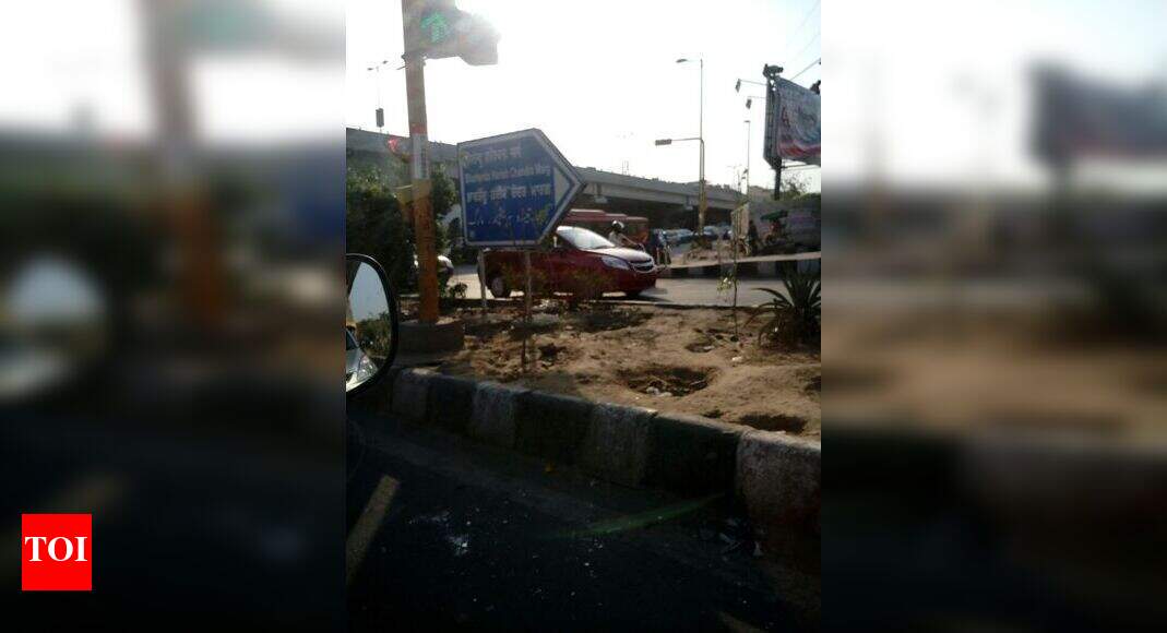 Neglected central verge - Times of India