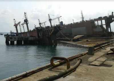 Western India's floating dry dock partially sinks at Goa | Goa News ...