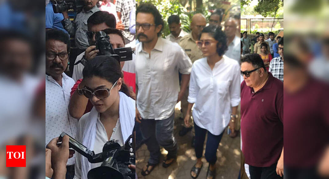 Reema Lagoo Funeral Pics: Aamir Khan, Kiran Rao, Kajol and Rishi Kapoor ...
