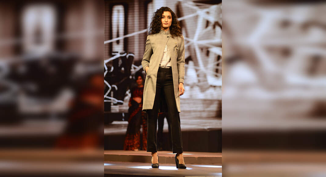 Femina Miss India Kanishtha Dhankar showcases a creation during a ...