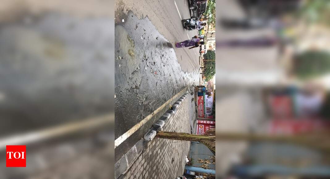 Sewage Manhole overflowing from last 5days - Times of India