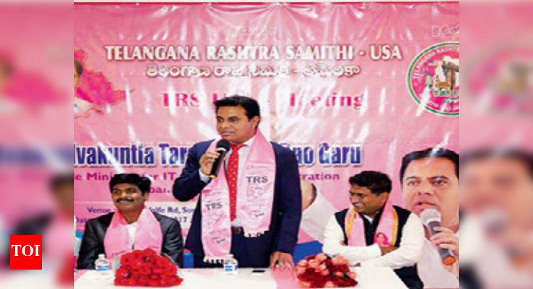 KTR: K T Rama Rao glorifies Telangana in US, slams Congress | Hyderabad ...