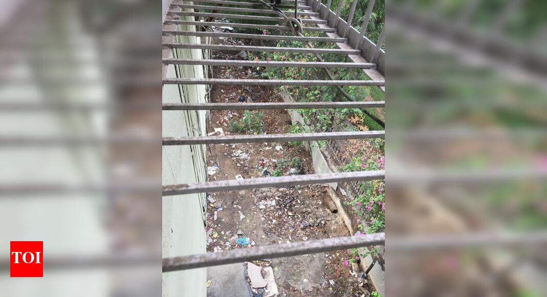 Back lane disappears under garbage - Times of India