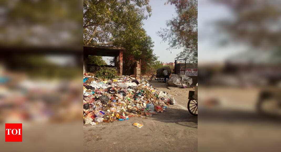 Garbage piling up at Patparganj Village - Times of India