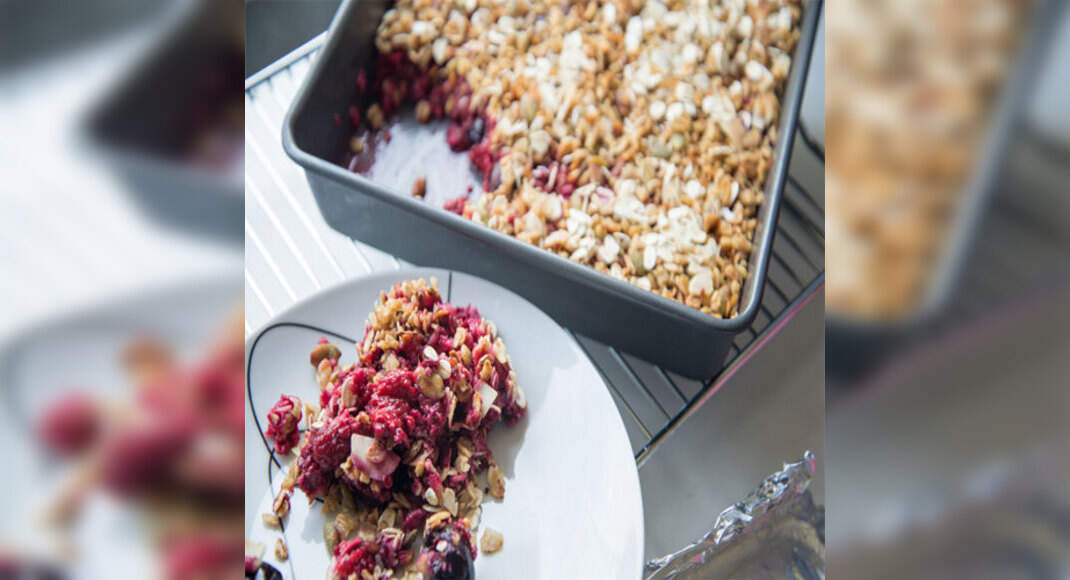 Nutty Fruit Crumble Recipe: How to Make Nutty Fruit Crumble Recipe ...