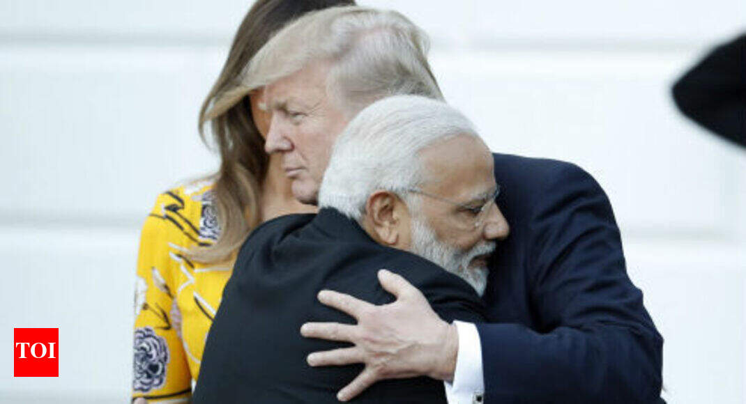 Modi trump hug: Going physical: Embracing the world, one hug at a time ...
