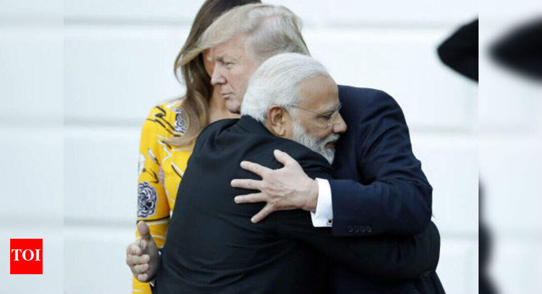 Modi Trump Hug: Going physical: Embracing the world, one hug at a time ...