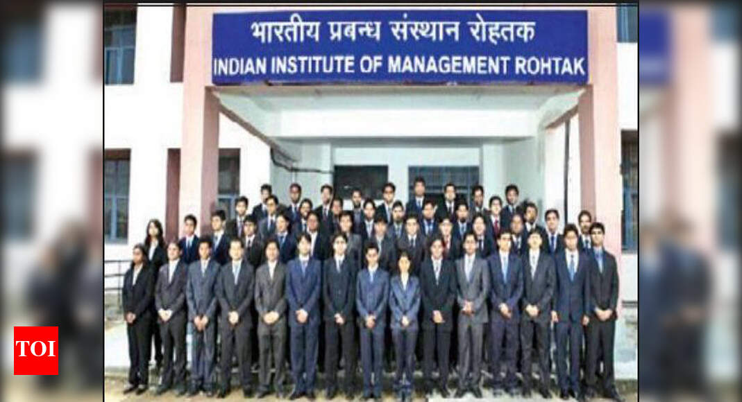 IIM Rohtak registers 300% jump in girl students for current session ...