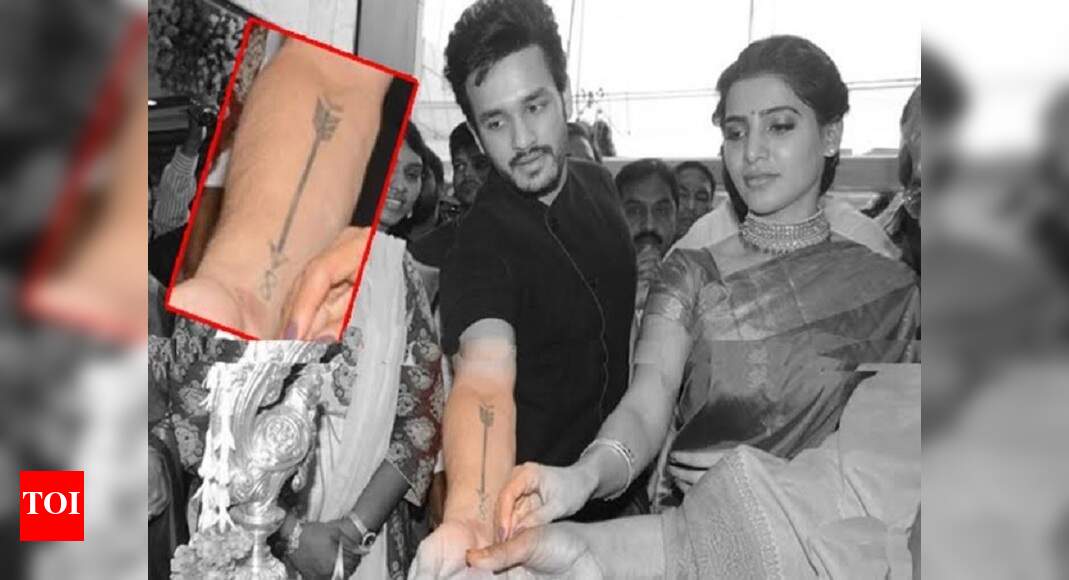 Samantha Ruth Prabhu: Akhil Akkineni seen sporting a new arrow tattoo ...