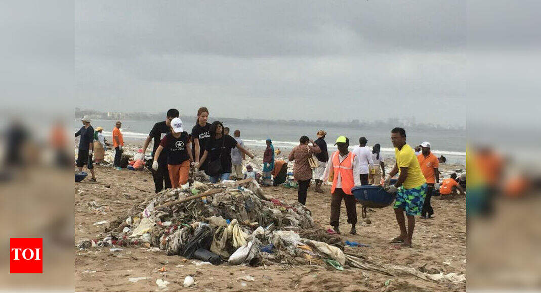 G20 Summit resolves to curb Marine Litter; Versova beach clean up going strong - Times of India