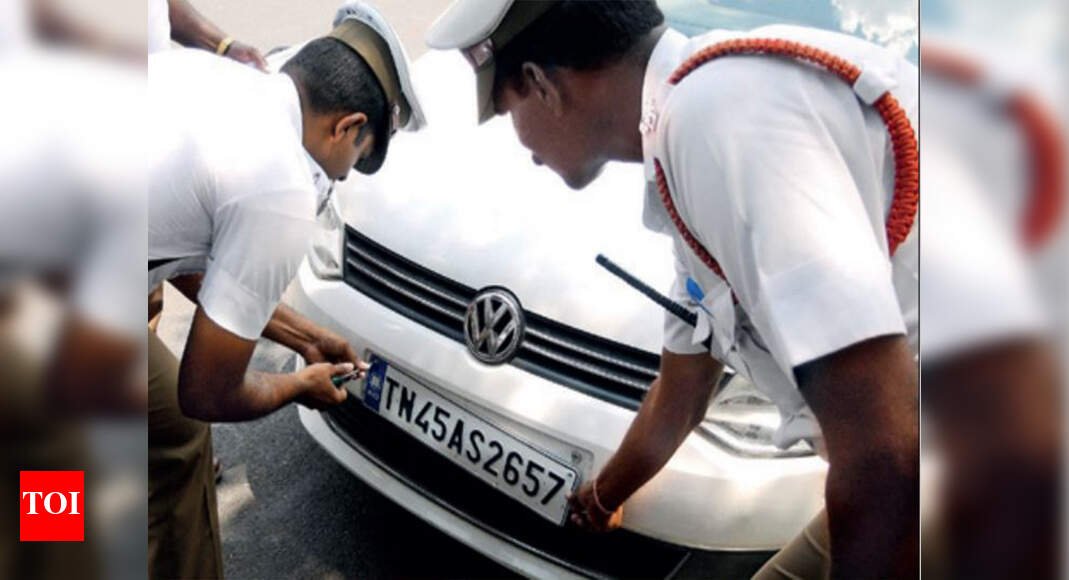 Vehicles in Tamil Nadu yet to get high security number plates | Chennai ...