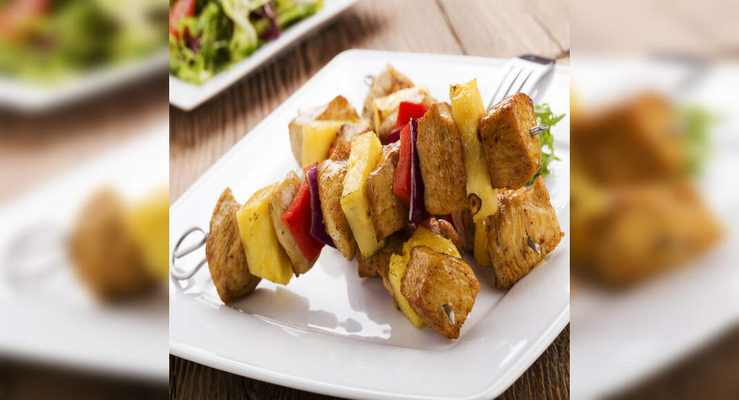 Turkey Skewer Recipe: How to Make Turkey Skewer Recipe | Homemade ...