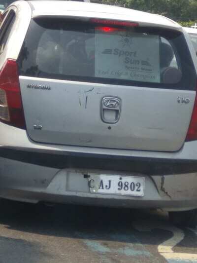 car with broken number plate - Times of India