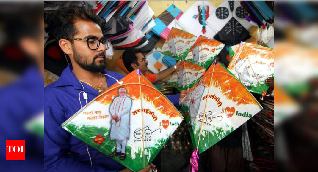 Modi-GST Kites: Kites with GST, Modi images in great demand in Jammu ...